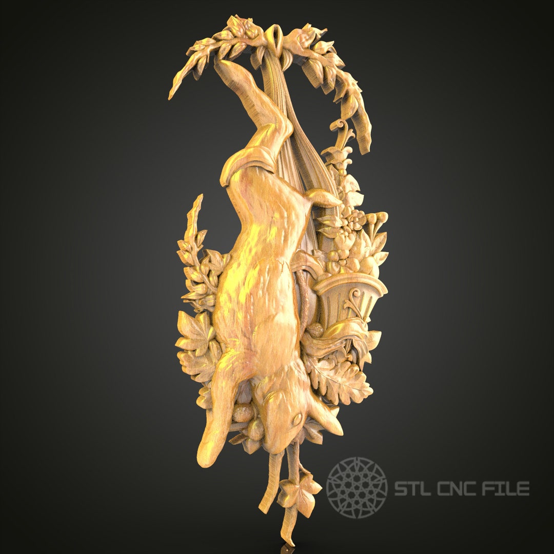 Woodpecker and Pinecone STL File for CNC, 3D Wood Carving, Nature ...