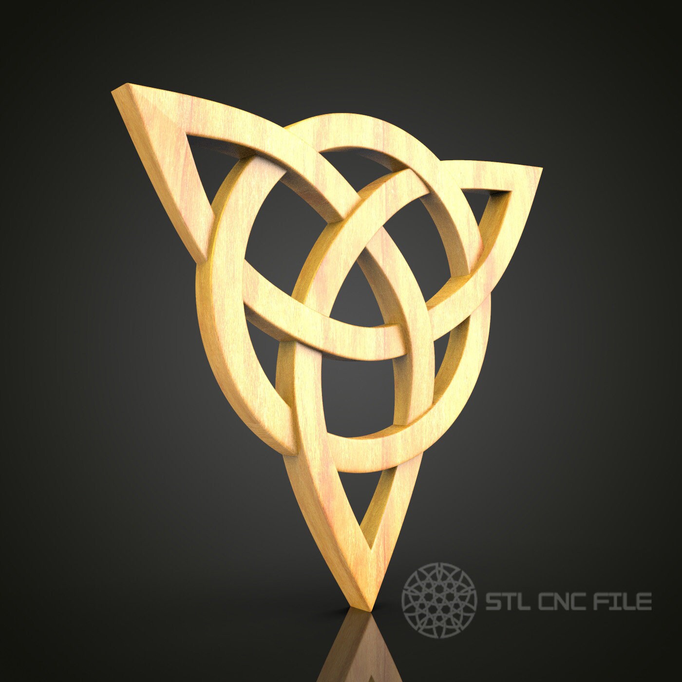 Interlocking Celtic Triangle Knot - CNC Router STL Model for Artcam ...