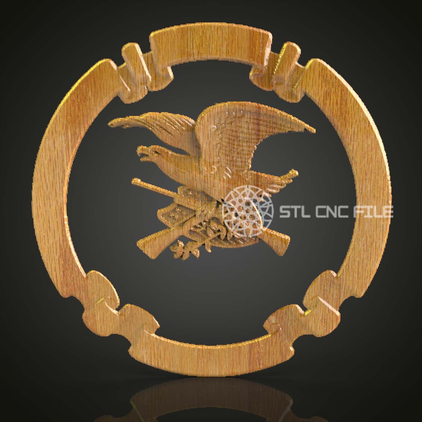 Eagle Crest STL Model: CNC Router File, Military Emblem - Etsy