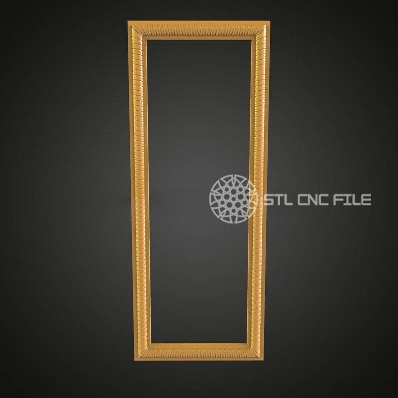 Modern Slim Frame STL File for CNC, Simple Linear Wood Carving Design ...