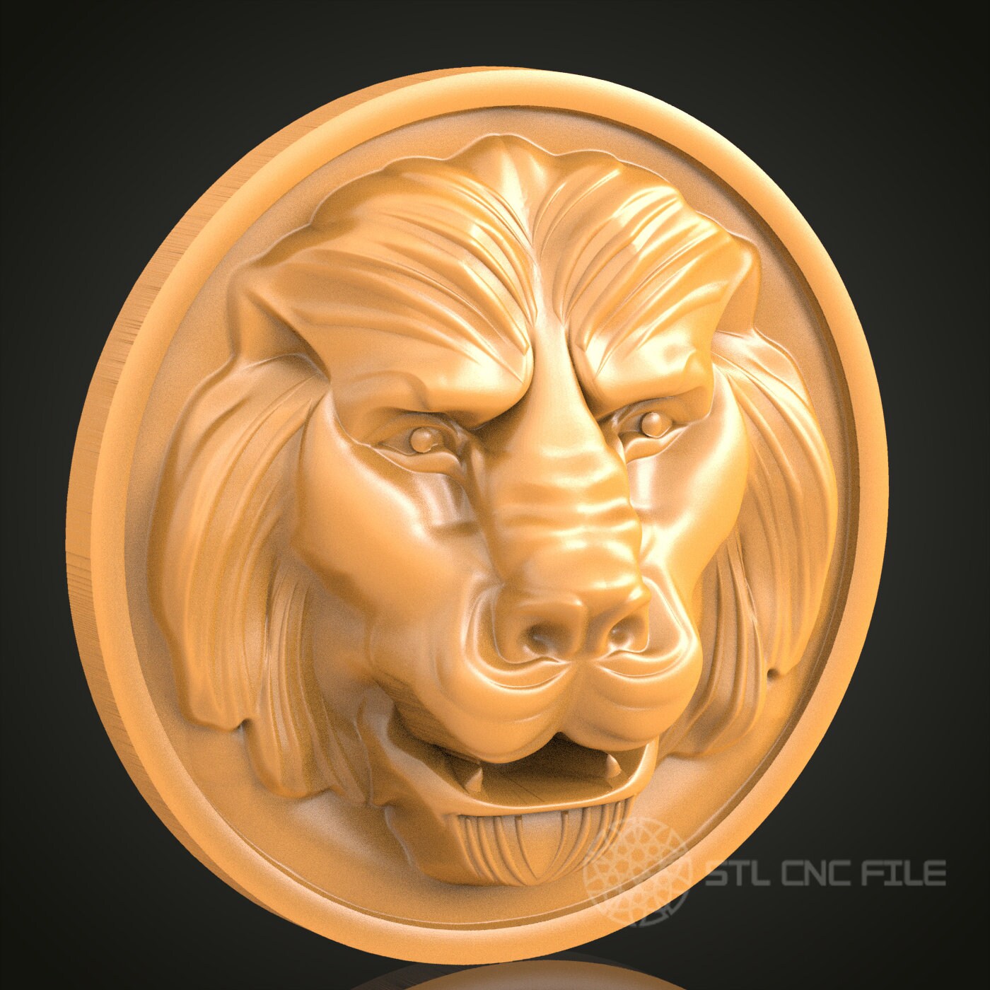 Lion Head 3D STL Model: CNC Router Engraver, Wood Art (PDF With Stl ...