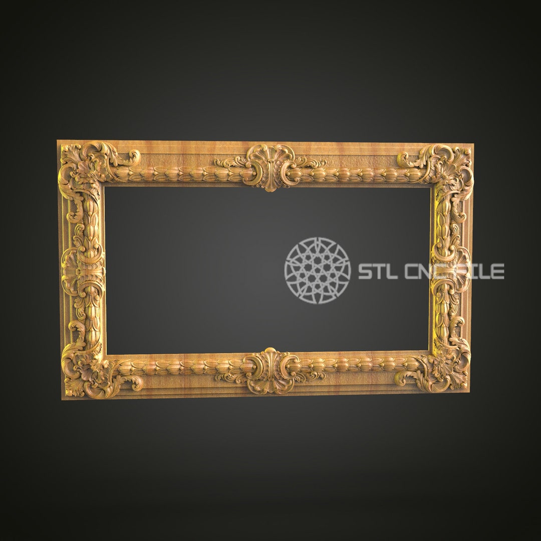 Elegant Baroque Frame STL Model for CNC Router - Wood Art & Wall Decor ...