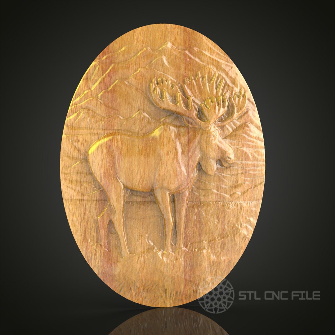 Majestic Elk in Forest Clearing CNC Carving STL File - Etsy