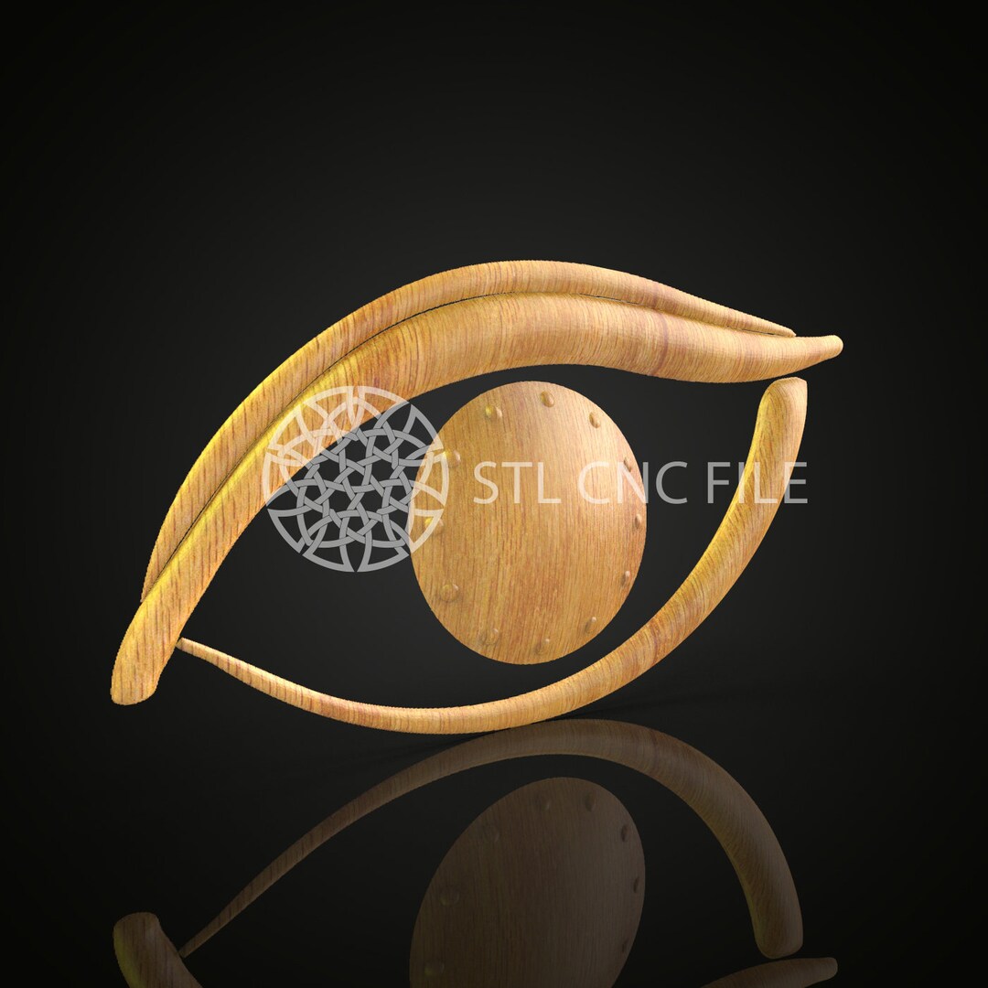 Sleek Abstract Eye Clock STL Model, Artistic CNC Router Engraving File ...