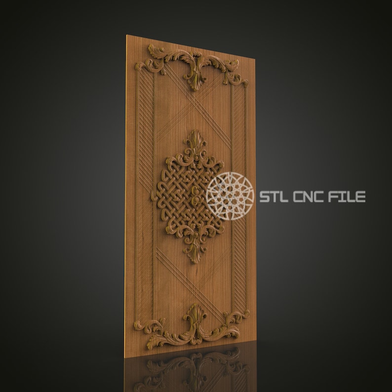 Intricate 3D Carved Ornate Panel STL File for CNC and 3D Printing ...