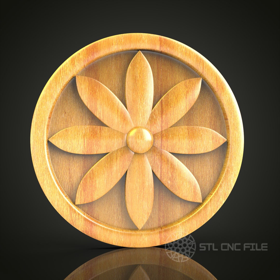 Classic Floral Medallion STL Model, CNC Router Engraver Design, Artcam ...