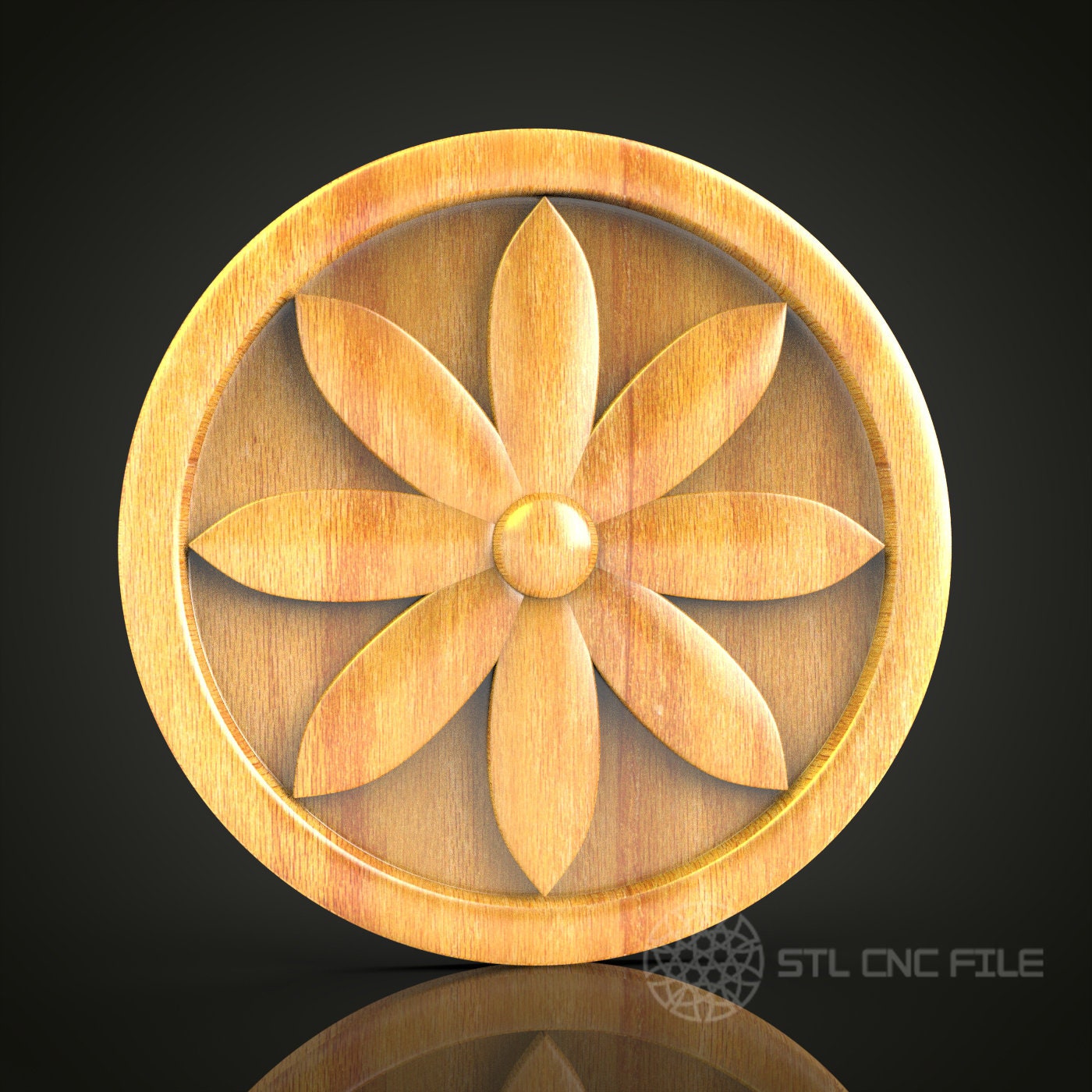 Classic Floral Medallion STL Model, CNC Router Engraver Design, Artcam ...