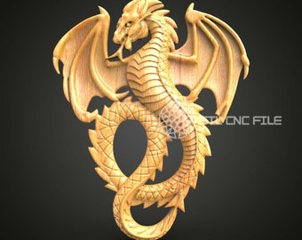 Fantasy Dragon and Castle 3D STL Model, CNC Woodworking File, Engraving ...