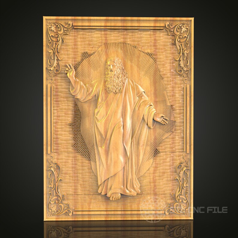Sacred Figure 3d Stl Model Cnc Router File For Religious Wood Carving Spiritual Art Panel Etsy