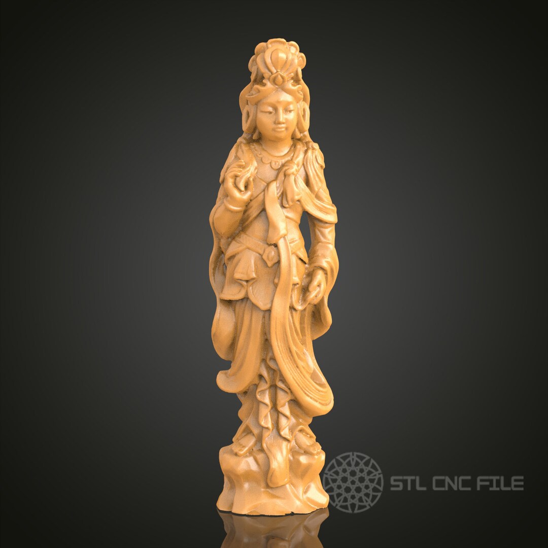 Elegant Goddess Statue STL Model: CNC Router, 3D Printer (digital File ...