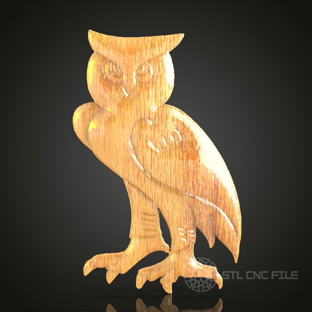 Mystic Owl 3D STL Model for CNC Router - Enchanting Wood Wall Art, CNC Files for Artcam, Aspire ...