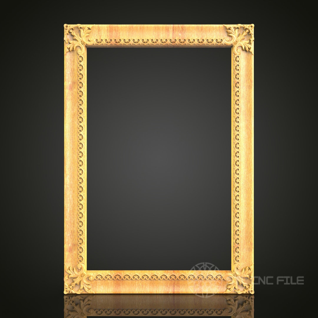 Ornate Scroll Frame STL Model for CNC Routers - Artcam, Aspire ...