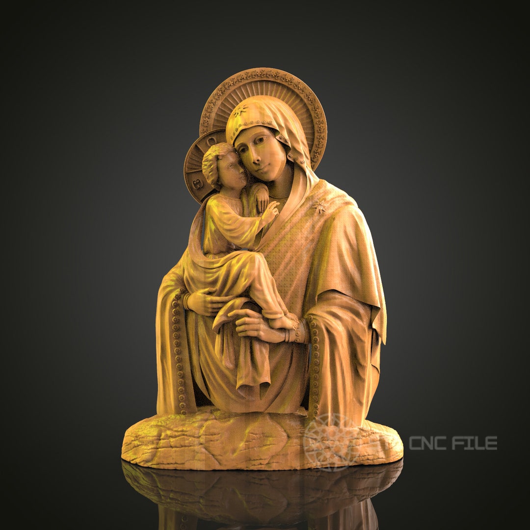 Religious Figure Relief - STL Model for CNC Router Engraver - Artcam ...