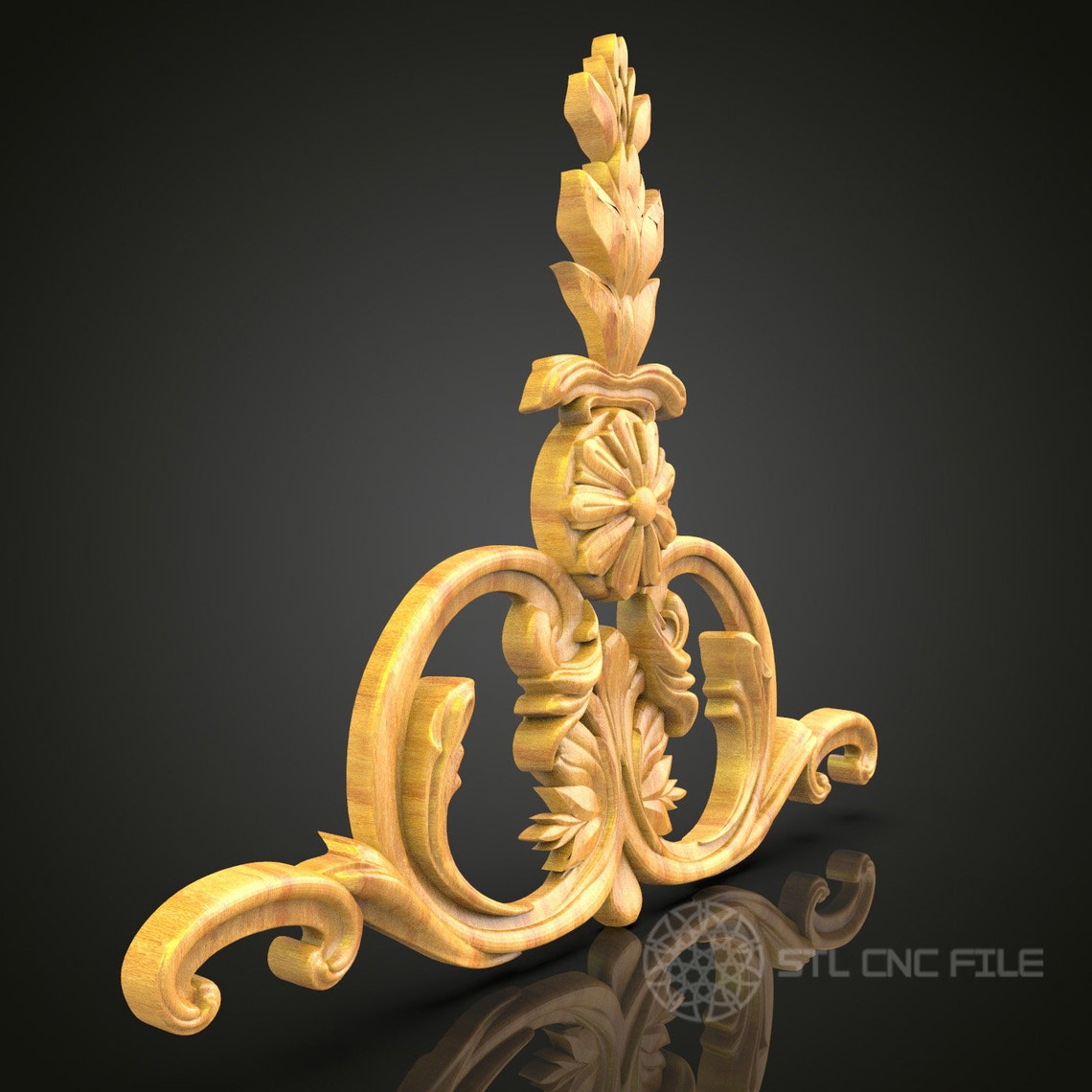 Floral Elegance STL Model for CNC Routers - Perfect for Artcam & Aspire ...