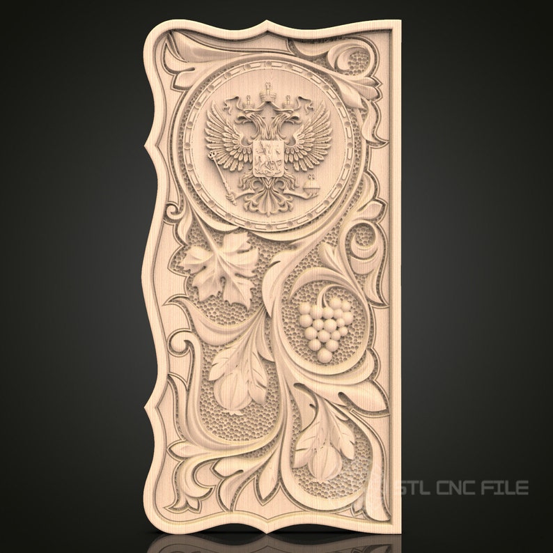 Heraldic Eagle Crest STL File for CNC - Noble Family Emblem 3D Wood ...