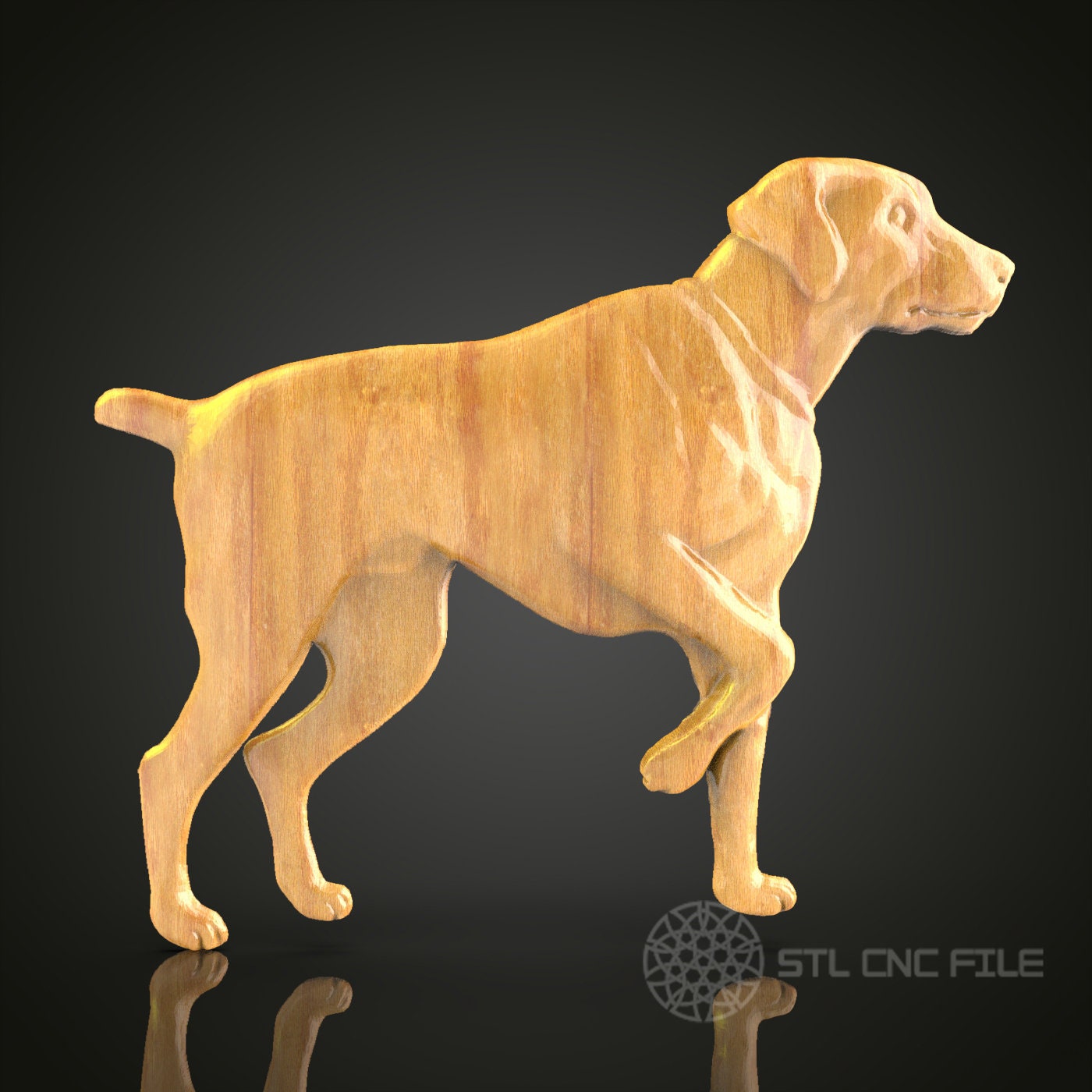 Labrador Dog 3D STL Model: CNC Router Carving File - Etsy
