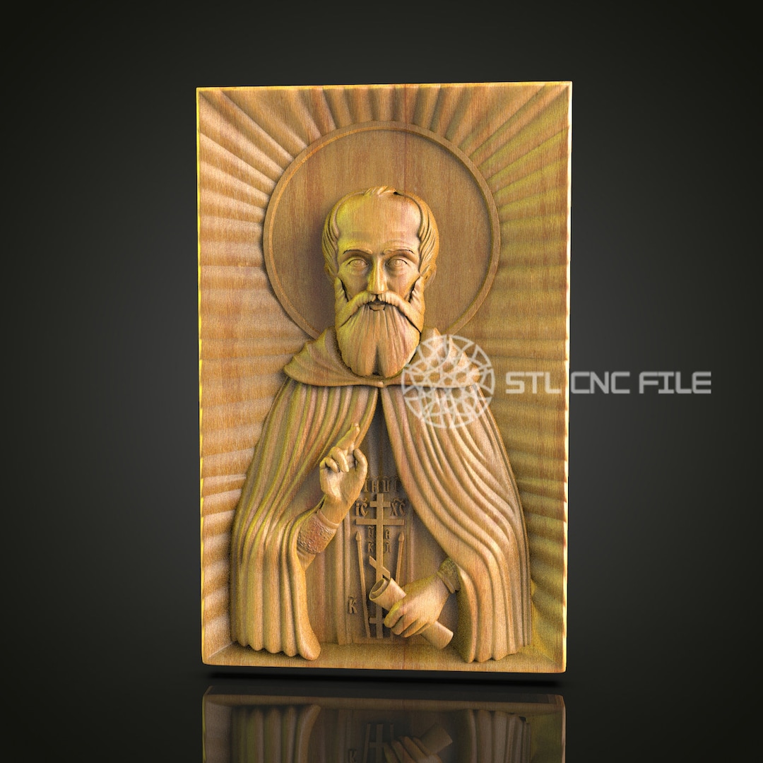 Holy Saint With Key CNC Relief Carving File - Spiritual Art for Wood ...