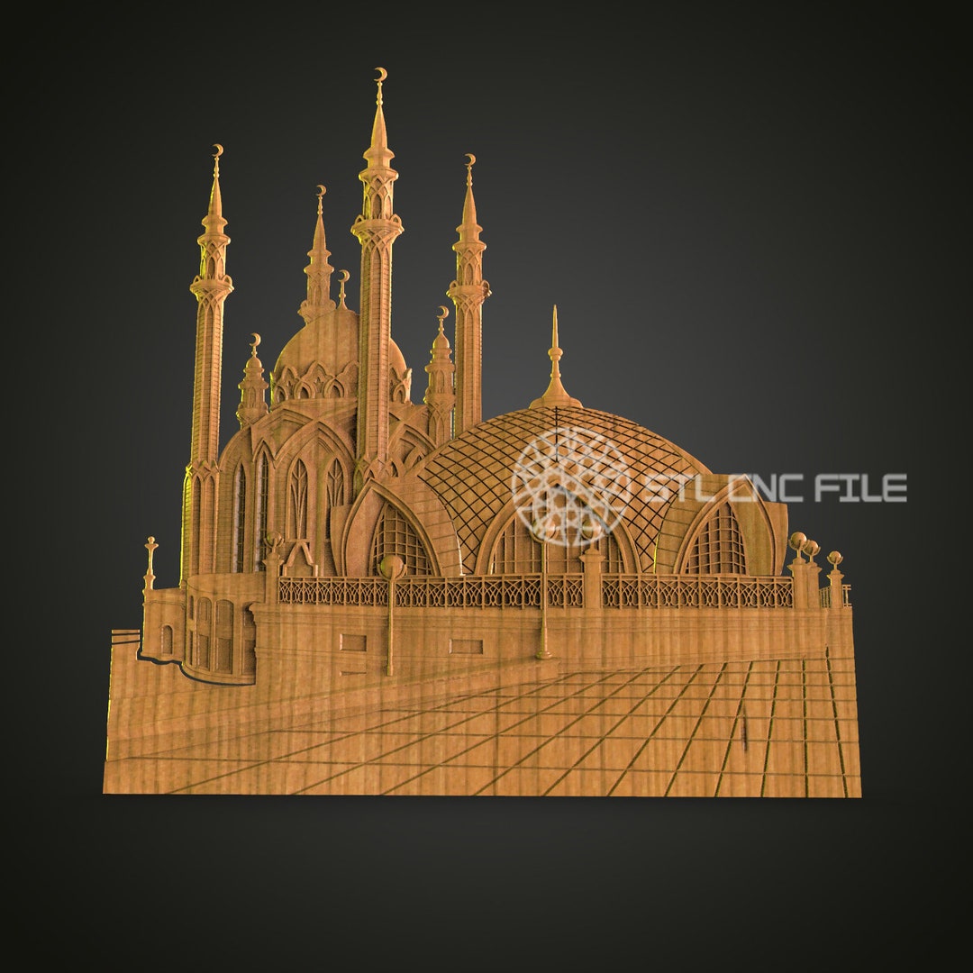 Majestic Mosque CNC STL File - 3D Printable Islamic Architecture for ...