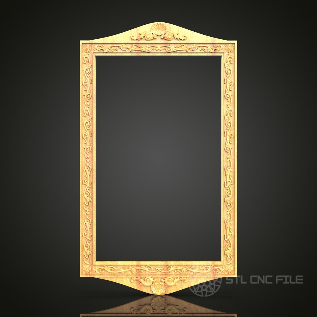 Elegant Arch Top Wood Frame STL Model for CNC Routing - Artcam, Aspire ...