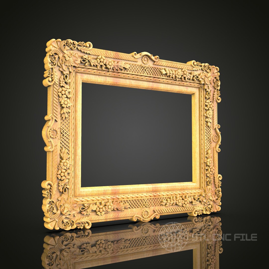 Golden Renaissance Frame STL Model - CNC Router Files for Artcam ...