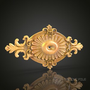 Classic Victorian Scrollwork Plaque STL File, CNC Router Engraving, Artcam Aspire, Ornate Wall ...