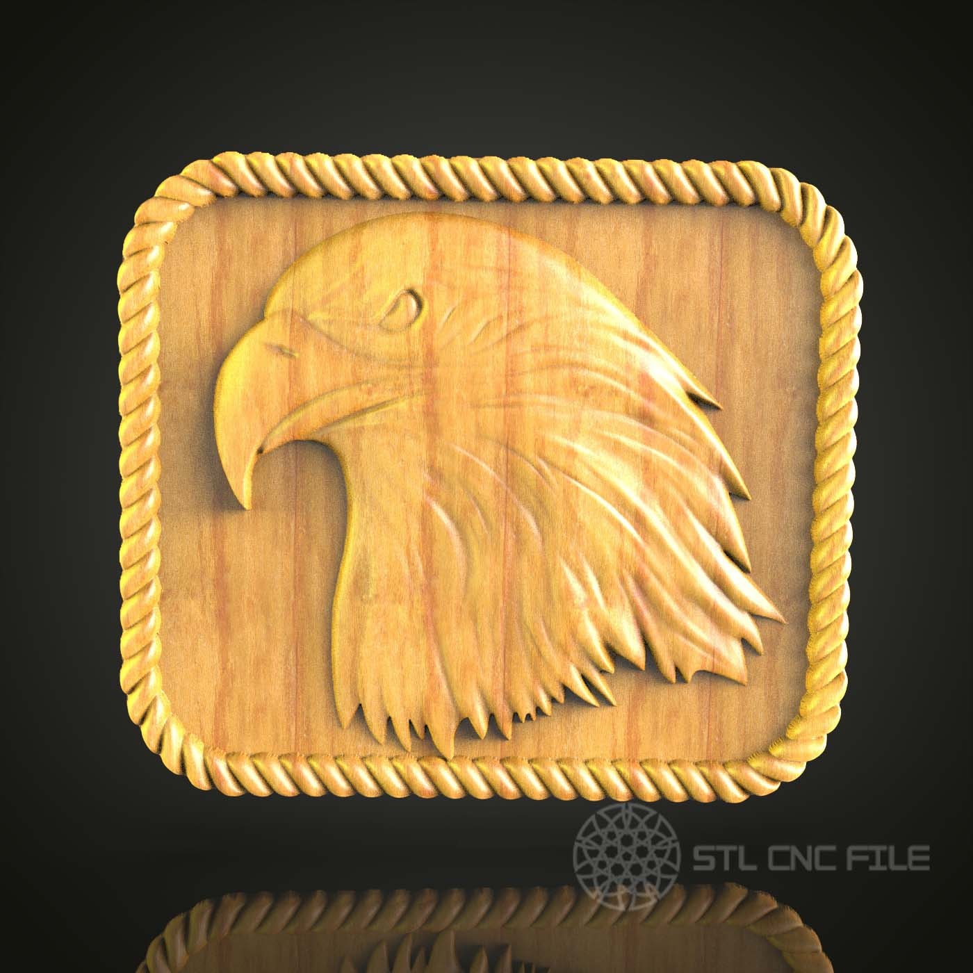 Eagle Head 3D Relief - STL Model for CNC Router Engraver, Artcam ...