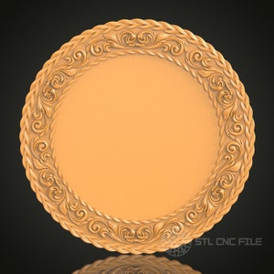 Ornate Baroque Plate Frame STL Model Perfect for CNC Routing and 3D ...