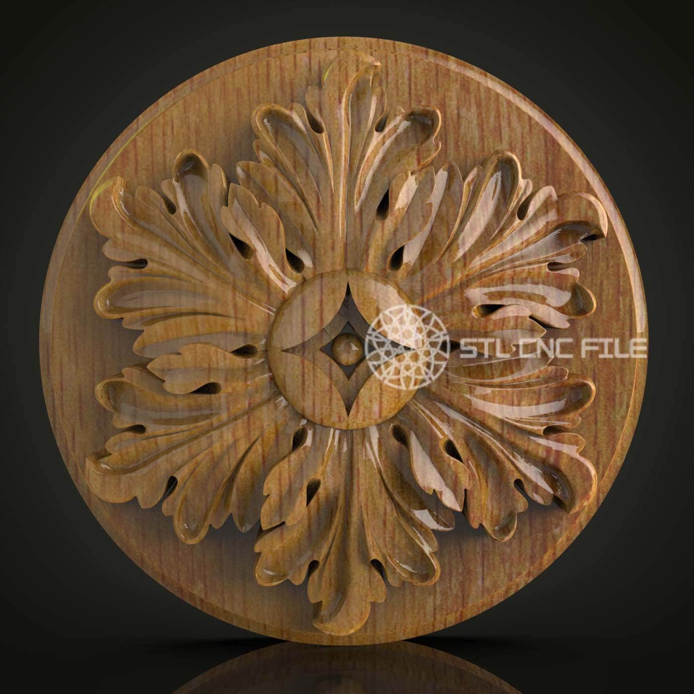 Floral Mandala STL File - Decorative CNC Carving Design - Etsy