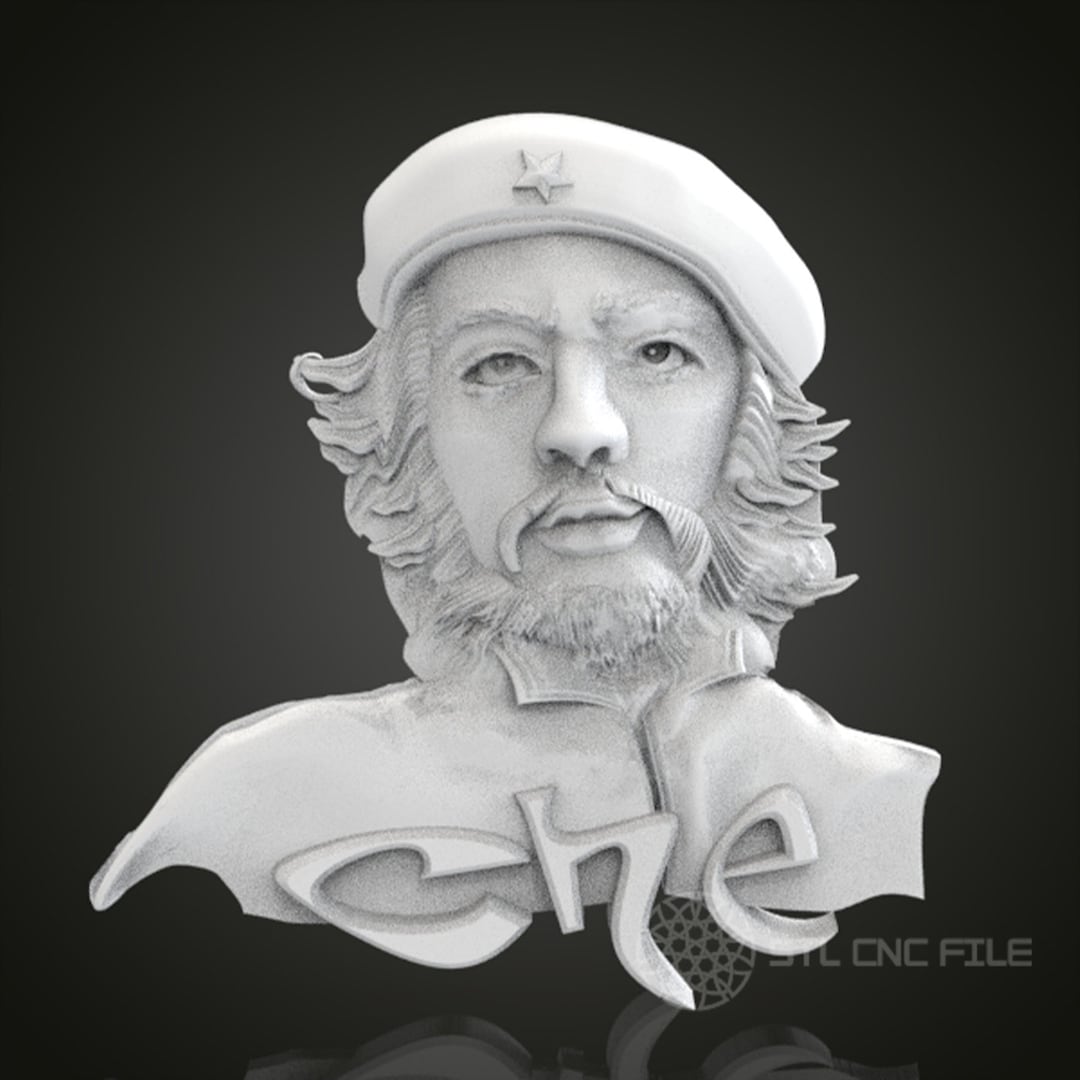 Che Guevara Bust Relief | STL Model for CNC Router, 3D Printer | Aspire, Artcam, CNC Files - Etsy