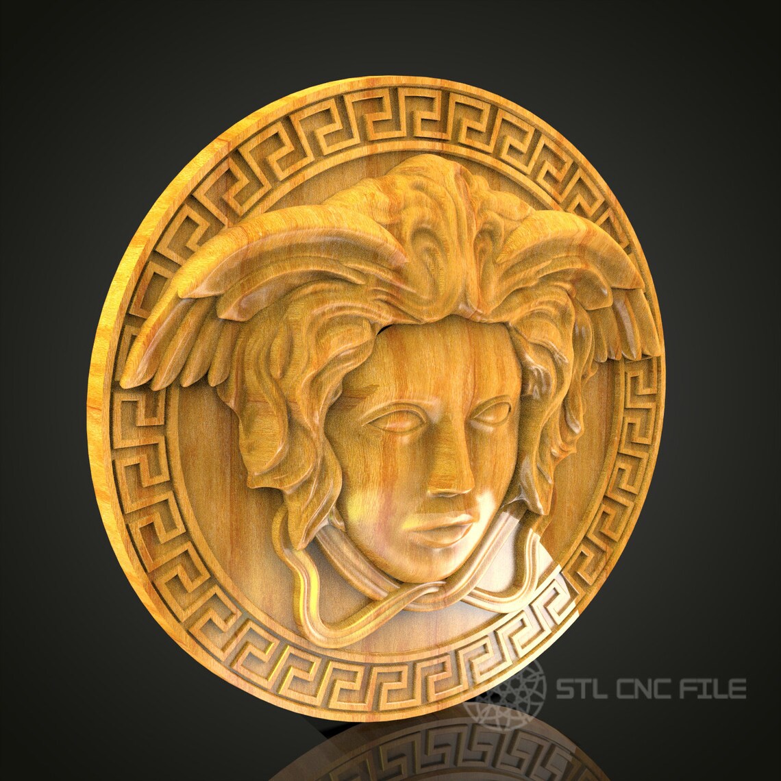 Grecian Angelic Medallion STL File: CNC Router Artcam & Aspire Design ...