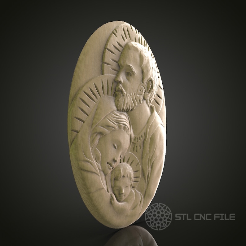 Holy Family 3D STL Model for CNC Router and 3D Printer - Inspirational ...