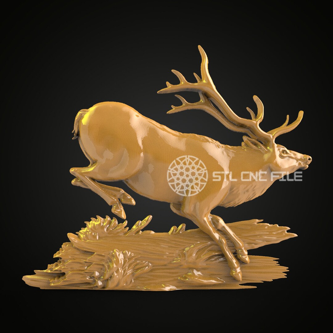 Dynamic Elk STL Model for CNC Engraving - Artcam & Aspire Compatible ...