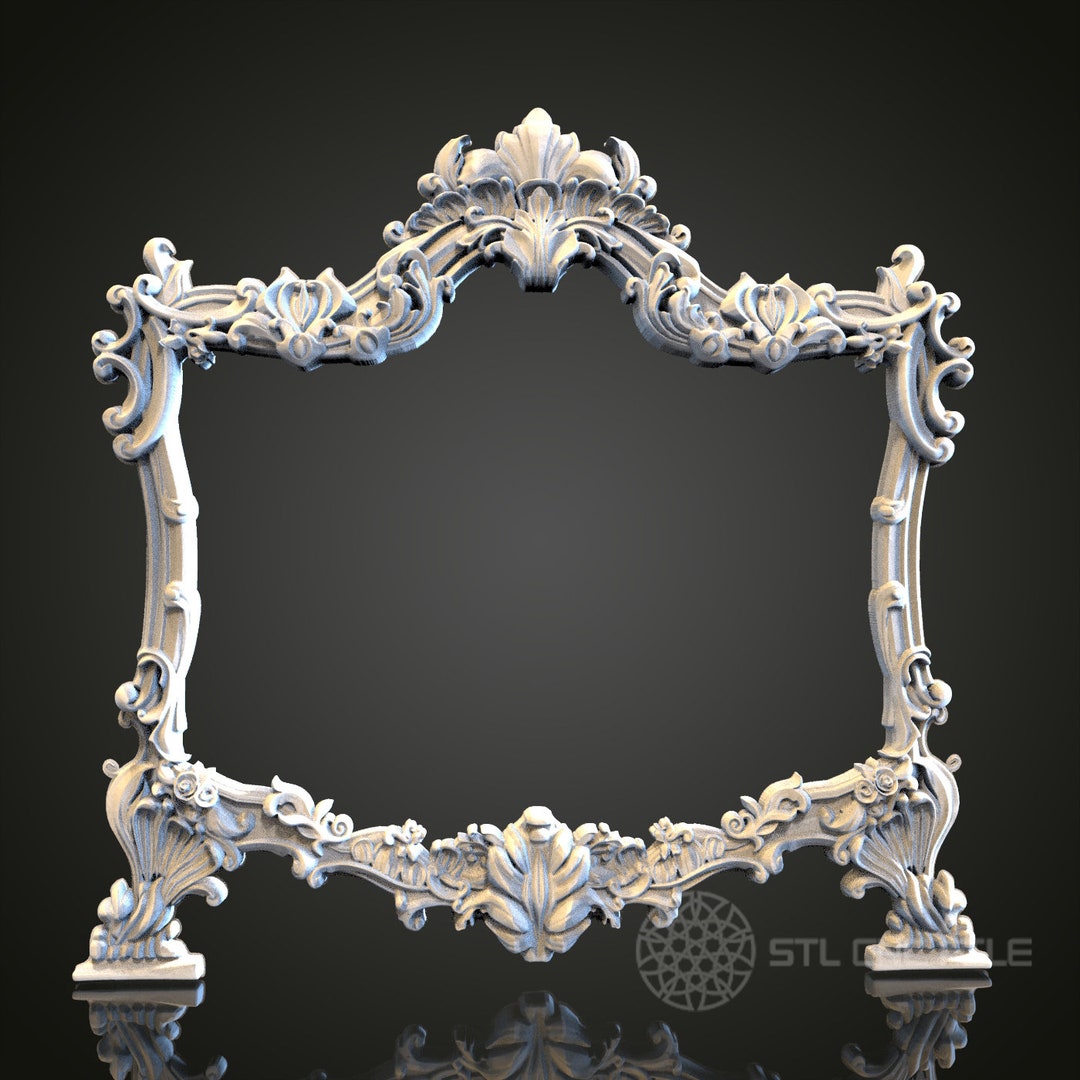 Baroque Frame STL Model: Ornate Wood Wall Decor (digital File) - Etsy