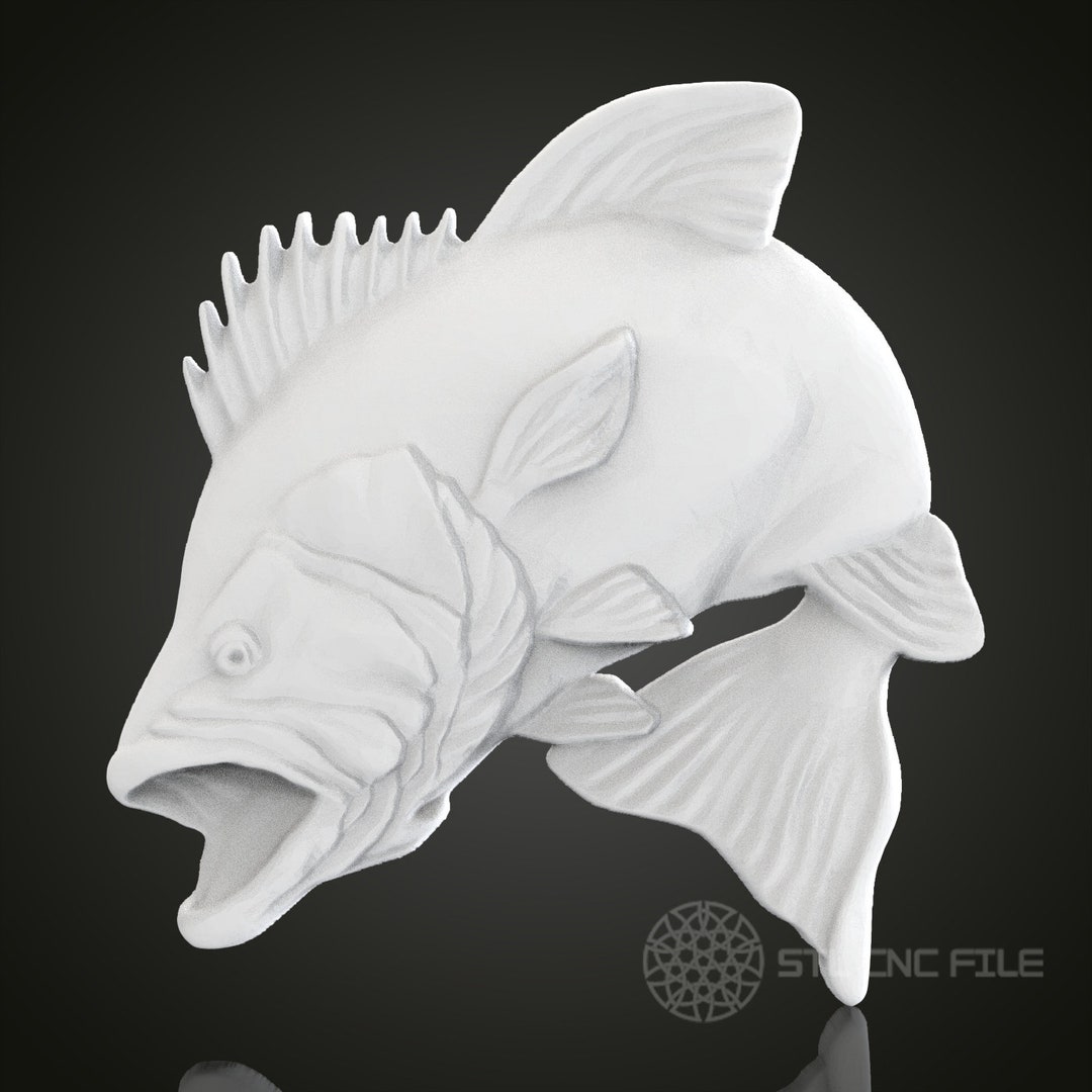 Realistic Fish STL Model for CNC Router Engraver Artcam & Aspire ...