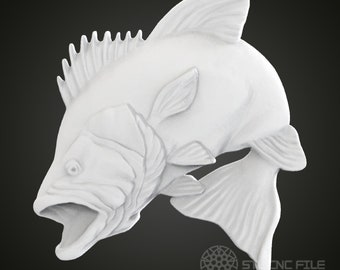 Detailed Fish STL Model for CNC Router Engraver | Artcam & Aspire Compatible | 3D Printer Ready ...