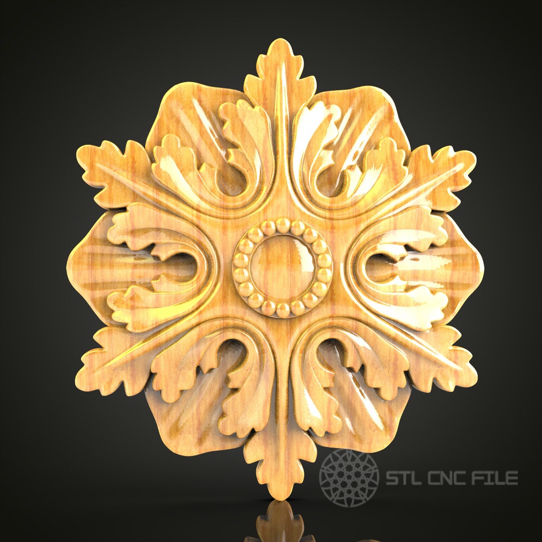 Ornate Oak Leaf STL Model for CNC Router and Engraver - Etsy