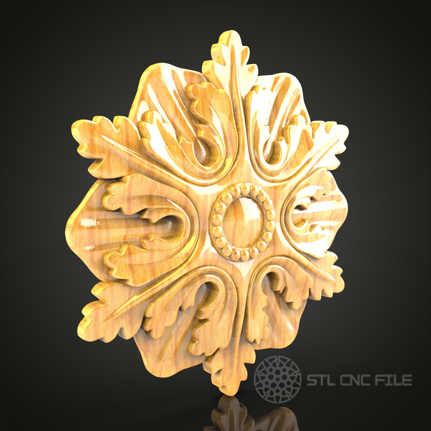 Ornate Oak Leaf STL Model for CNC Router and Engraver - Etsy