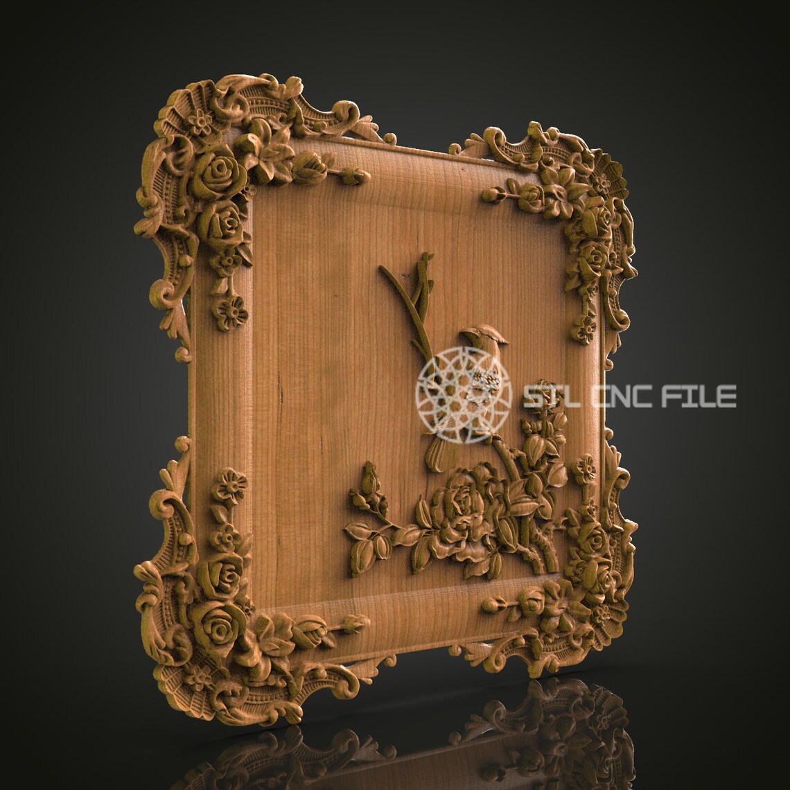 Intricate 3D Carved Mountain Scene STL File for CNC and 3D Printing ...