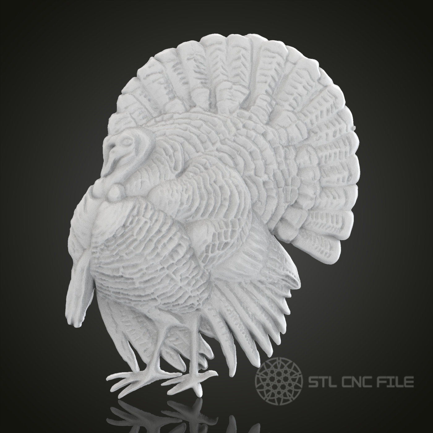 Turkey STL Model for CNC Router Engraver, Artcam, Aspire, CNC Files ...