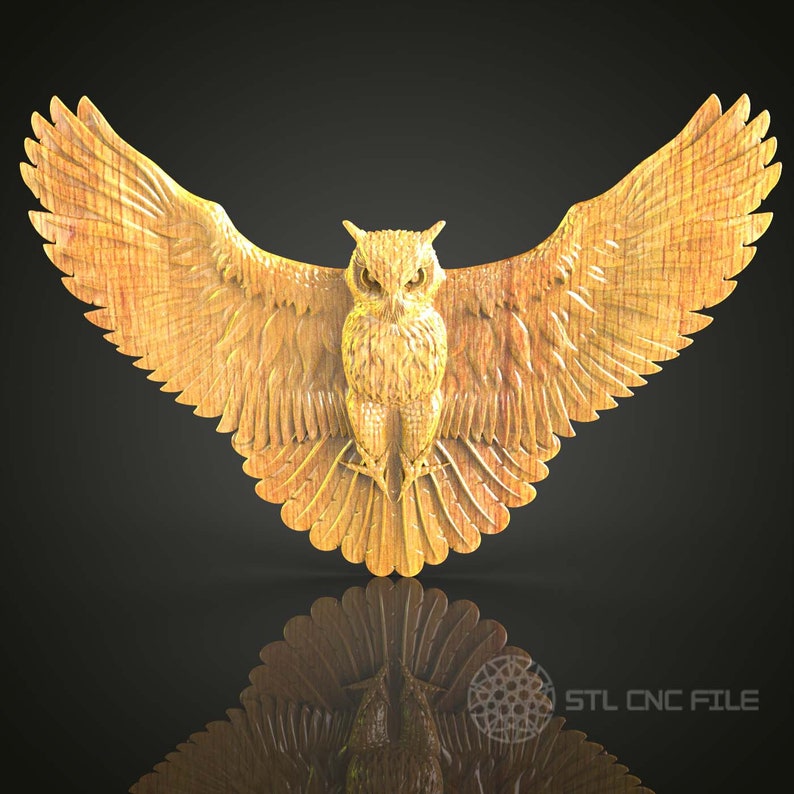 Charming Owl Sculpture STL File, CNC Engraving, Artcam & Aspire ...