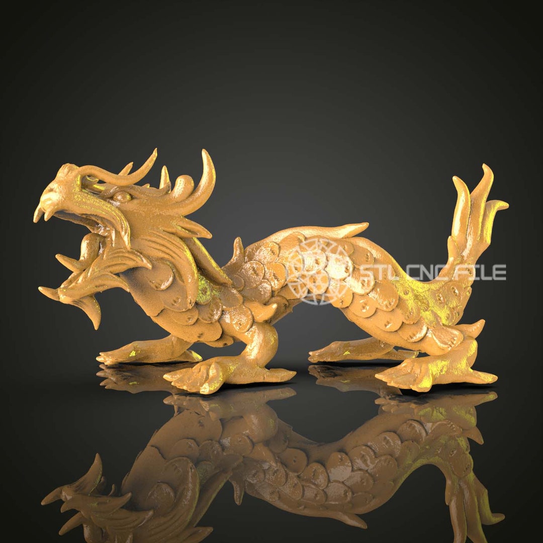Regal Dragon STL File for CNC Routers Artcam, Aspire, Engraving CNC ...