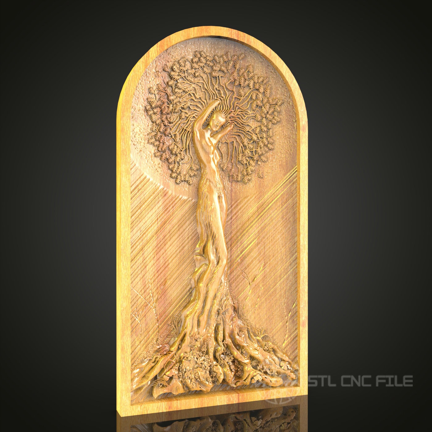 Enchanted Tree Woman Wall Art - 3D STL File for CNC Wood Carving - Etsy
