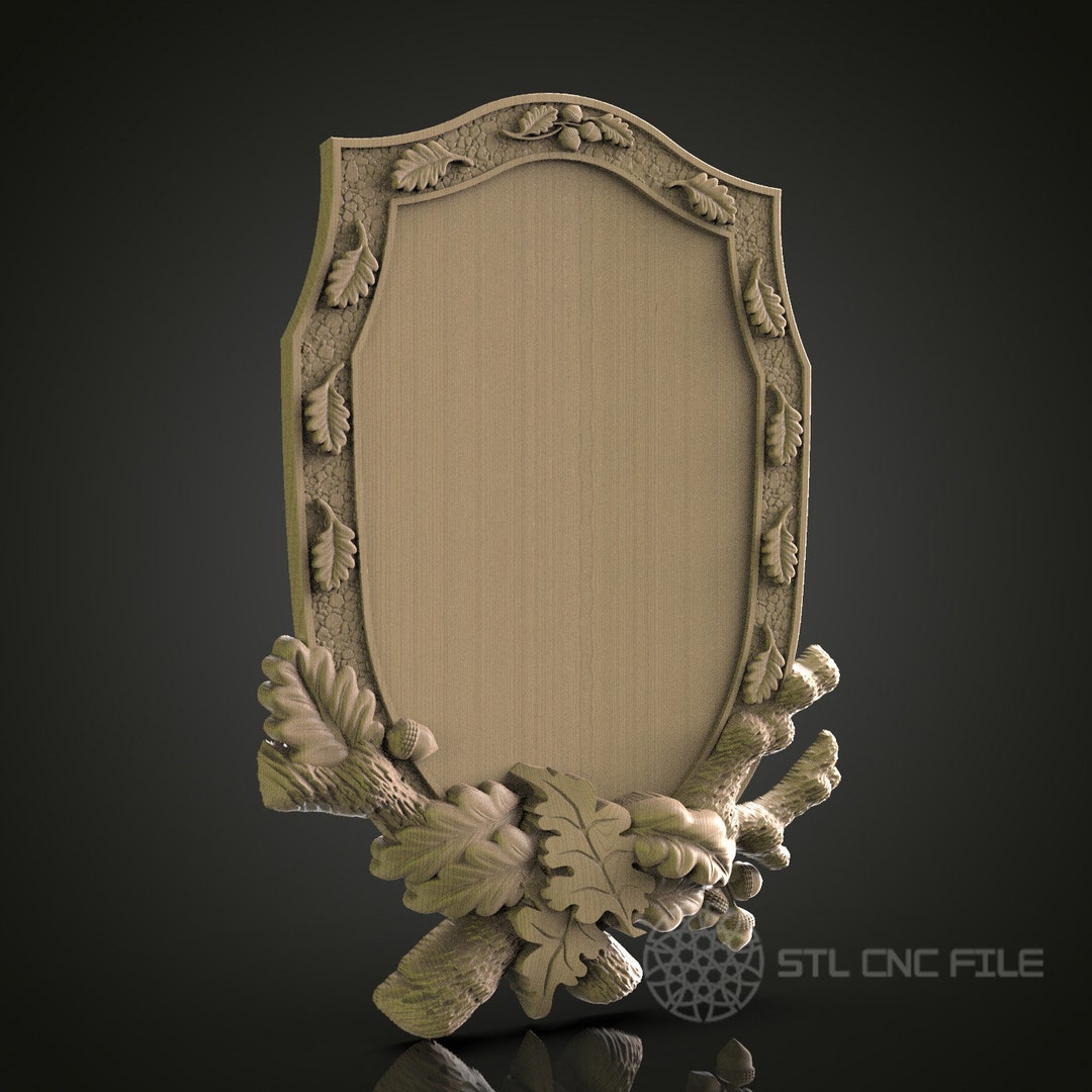Ornate Shield Plaque for CNC and 3D Printing - STL File - Etsy