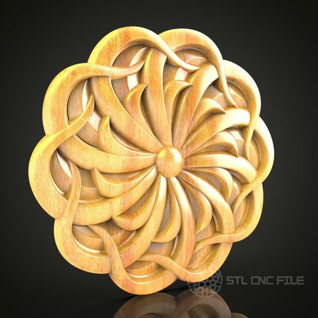 Intricate Floral Celtic Knot STL Model for CNC Router - Artistic Wood ...