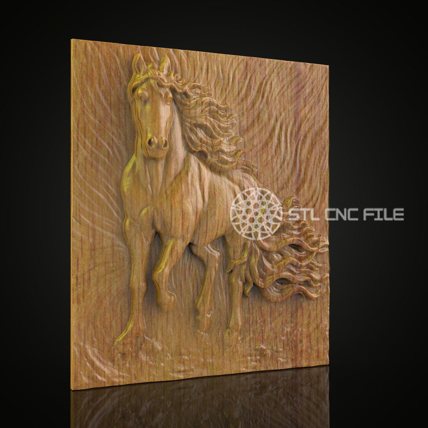 Regal Horse CNC Router STL Model: Equestrian Wood Engraving (digital ...