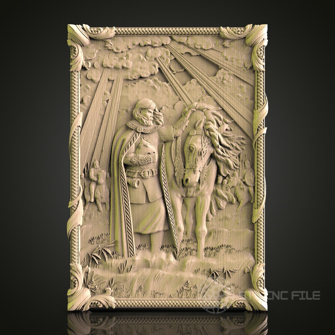 Knight and Maiden 3D CNC Router Engraver File, STL Model for Artcam ...