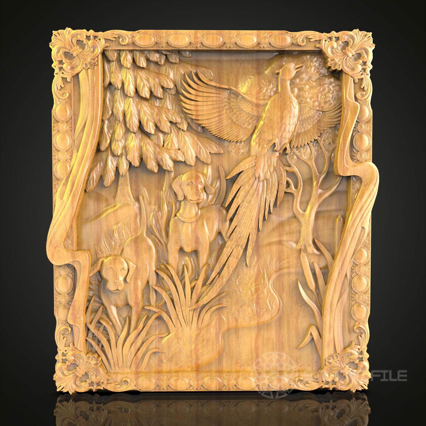 Wildlife Paradise 3D STL Model CNC Router File for Forest Scene Wood ...