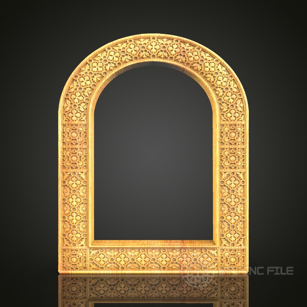 Ornate Gothic Arch Frame STL Model - CNC Router Files for Artcam ...