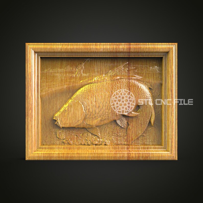Angler's Trophy Carp 3D STL Model for CNC Routers, Artcam & Aspire ...