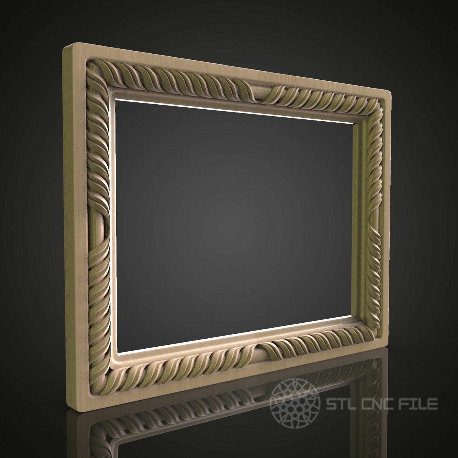 Twisted Rope Design Rectangular Frame for CNC and 3D Printing - STL ...